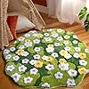 Amazon.com: Yhoelata Moss Rug Floral Area Rugs, Large 3ft Plant Flowers ...