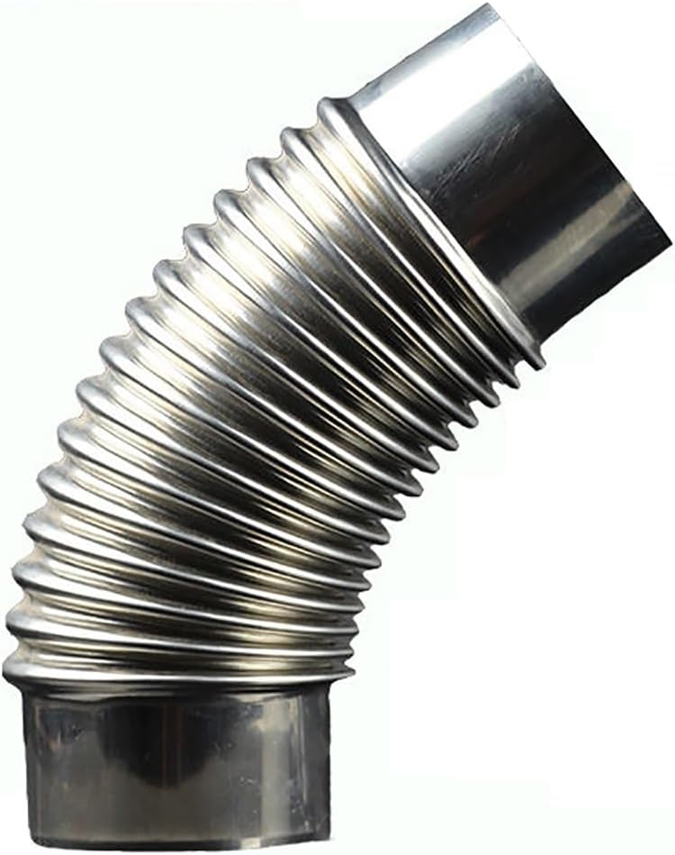 Stove Flue Pipe Elbow 45° Chimney Exhaust Pipe, 60mm/70mm/80mm/90mm ...