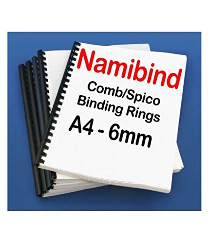 Namibind 6 mm A4 Size Plastic Comb Binding Rings | High Durable ABS ...