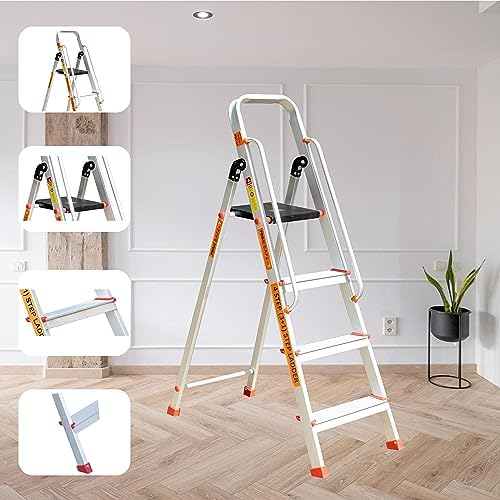 Prime Safe Pro 5 Step (4+1) Foldable Aluminium Ladder for Home and ...
