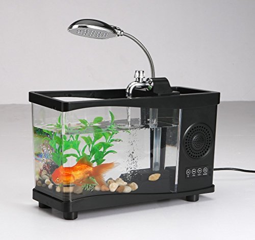 Black LED Aquarium Handsfree Wireless Bluetooth Stereo Speaker Usb ...