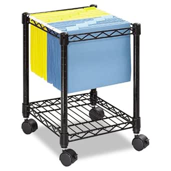Safco Wire Compact Mobile File Cart - Black : Amazon.eg: المنزل والمطبخ