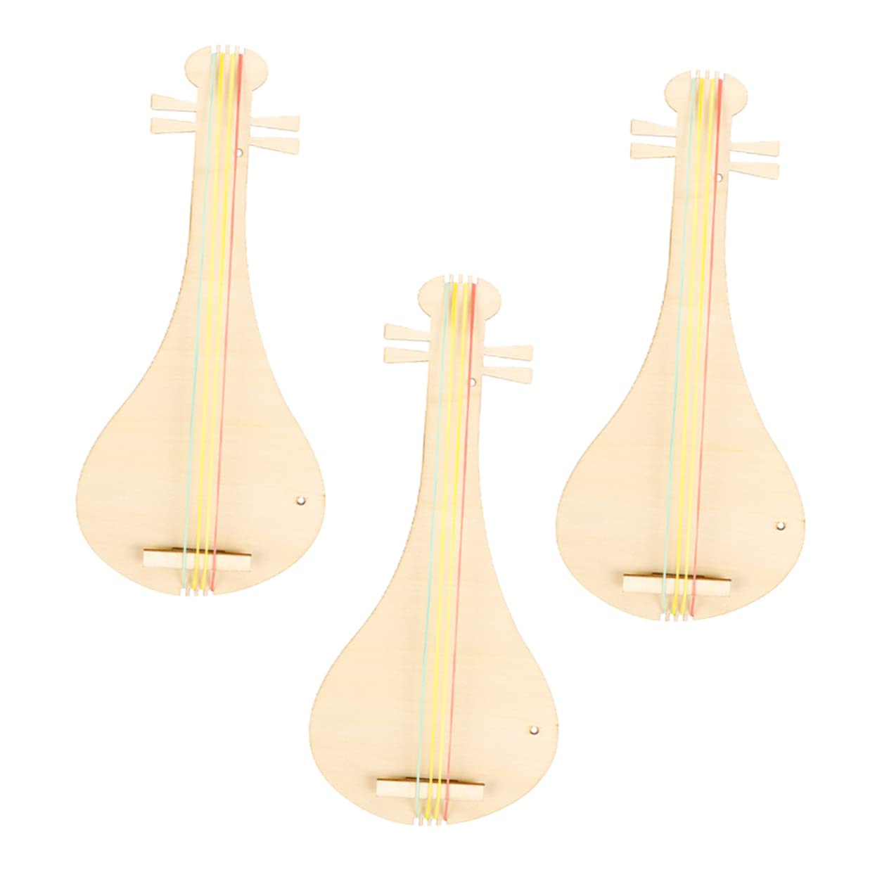 Buy Wood Instrument to Paint Model Kit 3 Sets Pipa Wood Wooden Woody ...