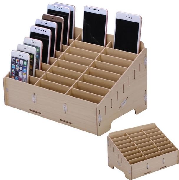 Tanishi Laser Cut Multi Cell Phone Rack (24 Cell) Phone Holder Desktop ...