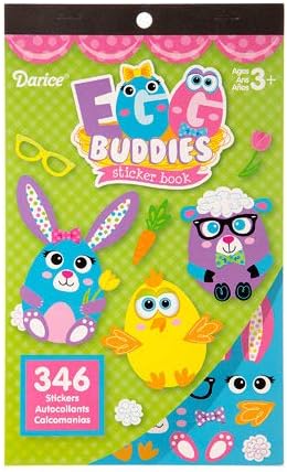 Amazon.com: Darice Egg Buddies Easter Sticker Book: 346 Stickers : Toys ...
