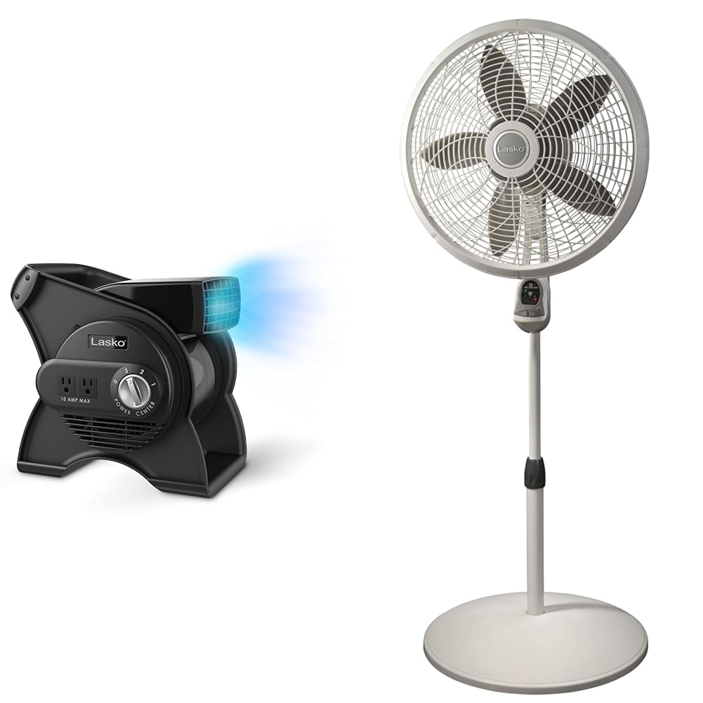 Amazon.com: Lasko 12" 289 CFM Pivoting Utility Fan and 18" Remote ...