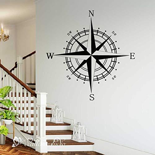 Amazon.com: Compass Rose Wall Decal-Compass Wall Decal Nautical Decor ...