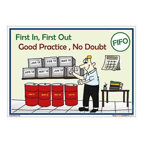 buysafetyposters.com - FIFO Poster In English Vinyl Sun Board (A4, 12 ...