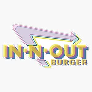 Amazon.com - in-N-Out Sticker Vinyl Bumper Sticker Decal Waterproof 5"