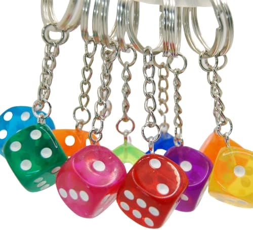 Amazon.com: 1 Dozen Bunco Dice Key Chains - Perfect for Bunco Night ...
