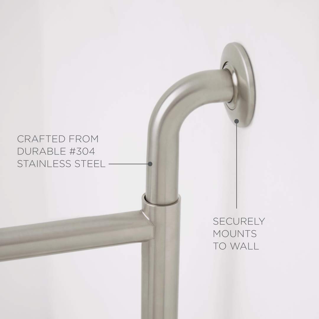 Snapklik.com : Seachrome Bathroom Grab Bar, Wall To Floor Stainless ...