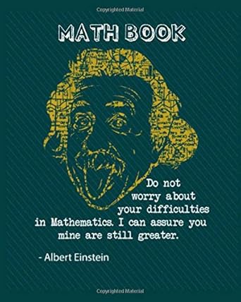 math Book: albert einstein quote math gift - 50 sheets, 100 pages - 8 x ...