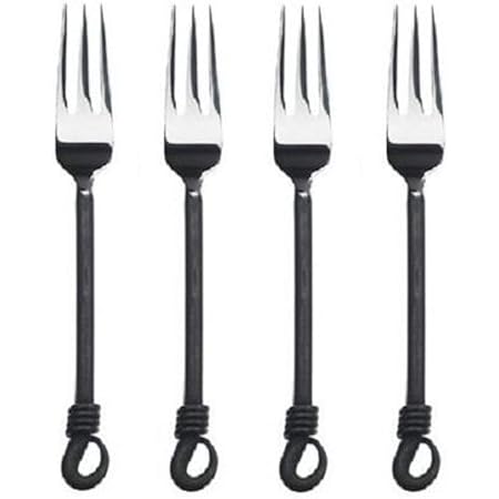 Amazon.com | Gourmet Settings Twist Cocktail Forks Stainless Steel Set ...