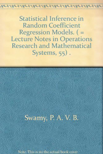 Statistical Inference In Random Coefficient Regression Models Pavb