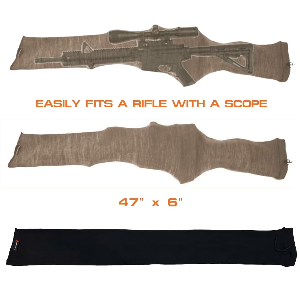Snapklik.com : Silicone Treated Gun Socks For Rifles, Extra Wide - Fit ...