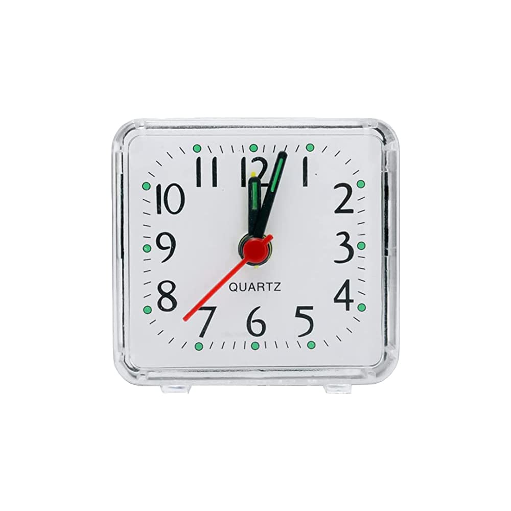 Amazon.com: YOZUMD Alarm Clock Small Transparent Square Quartz Beep ...