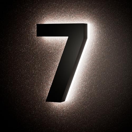 Amazon.com: 5 Inch Backlit LED House Numbers for Outside, Stainless ...