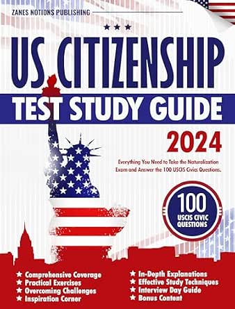 Amazon.com: US Citizenship Test Study Guide 2024: Everithing You Need ...