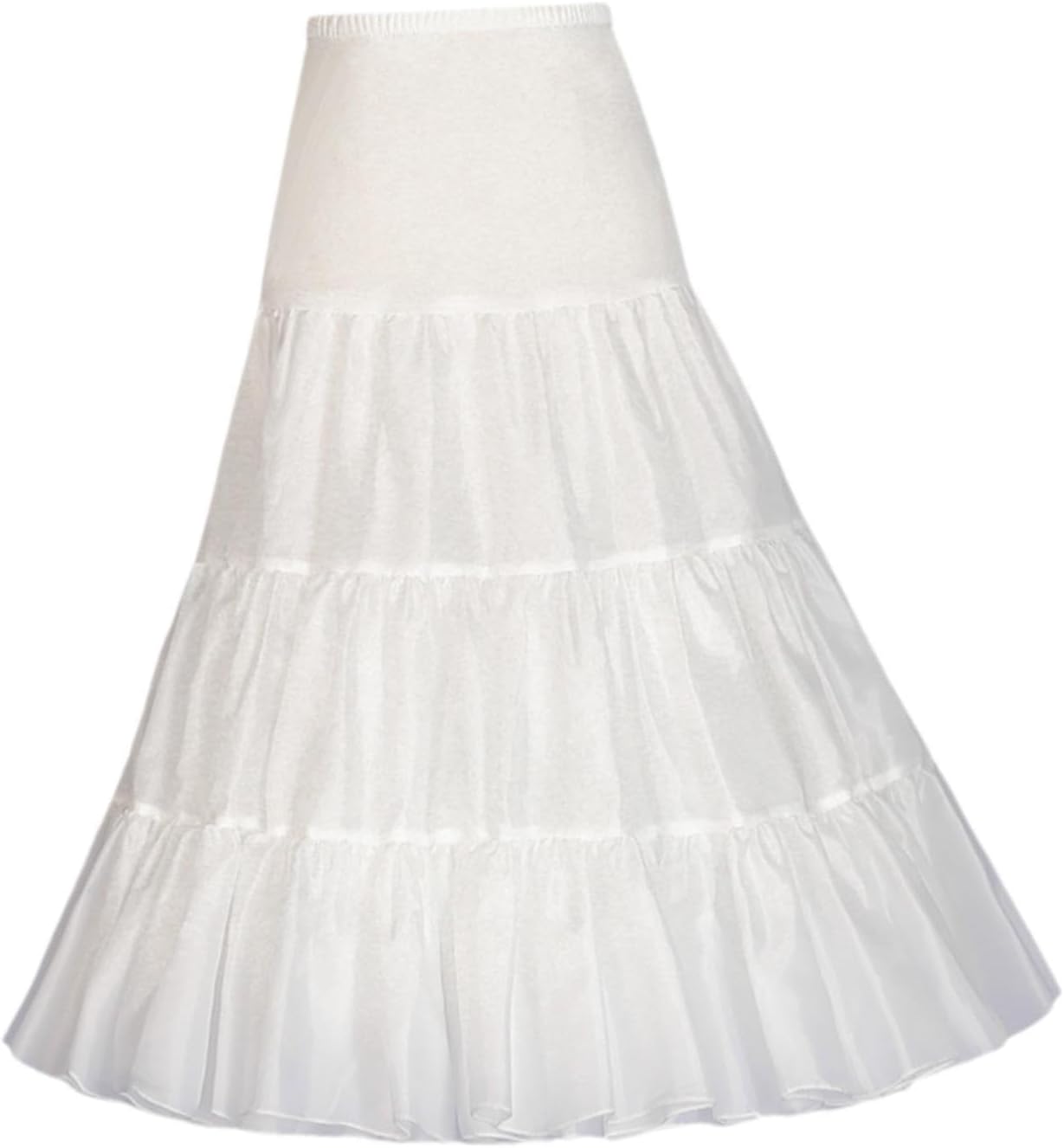 Fancyes Womens Tulle Petticoat Half Slips Hoopless Petticoat for Dress ...