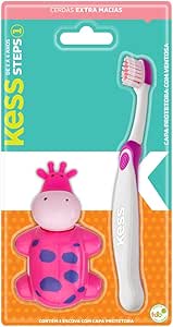 Kess Escova Dental Steps Com Capa Protetora Azul/Rosa | Amazon.com.br