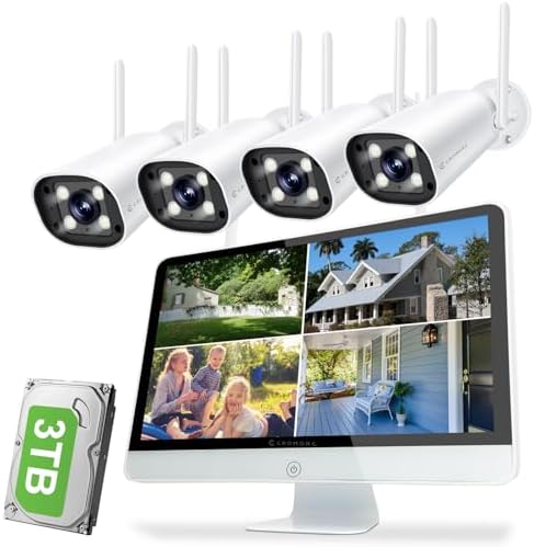 Amazon.com : Cromorc Wireless Security Camera System with 16" IPS ...