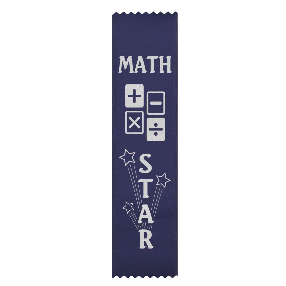 Amazon.com: RibbonsNow Math Star Ribbons - 50 Navy Blue Bookmark Style ...