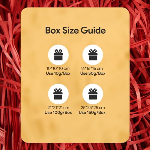200g Red Shredded Tissue Paper for Gift Boxes & Hamper Filing, Shredded ...