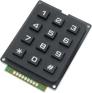 Amazon.com: #icpart 3 * 4 4 * 4 Matrix Switch Keyboard Keypad Array Module ABS Plastic Keys 4x4 ...