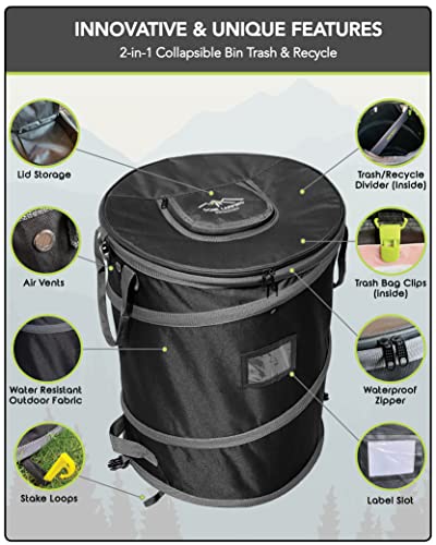 Snapklik.com : Collapsible Bin Trash & Recycle/Utility, Perfect For ...