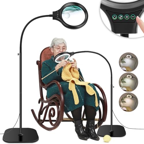 Amazon.com: Magnifying Glass with Light and Stand 10X 20X, 36 LED ...