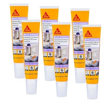 SIKA - Pack of 6 Universal silicone sealant - Sikasil Multiplus-T ...