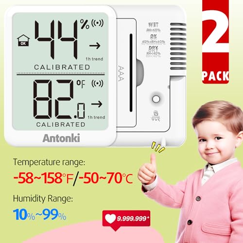 Snapklik.com : Antonki Room Thermometer Small Hygrometer Indoor, Home ...