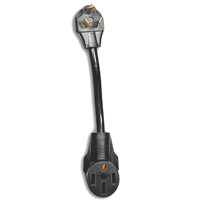Buy Andrew 1 FT 30 AMP Heavy Duty NEMA 10-30 Plug to 14-50 Receptacle ...
