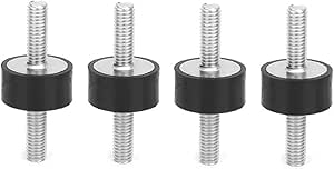 Amazon.com: 4pcs M6 Anti-Vibration Rubber Isolator Mounts with 2 Threaded Studs Shock Double ...