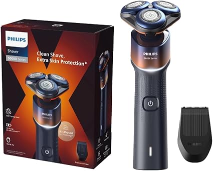 Philips 5000X Series Wet and Dry Electric Shaver with Skin Protect Technology, Adriatic Chrome ...