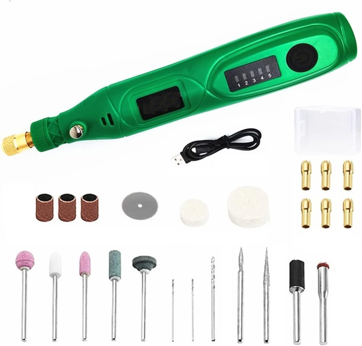 26pcs Cordless Rotary Tool Adjustable Speed Mini Electric Grinder ...