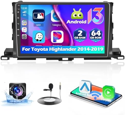Amazon.com: Car Stereo for Toyota Highlander 2014 2015 2016 2017 2018 ...