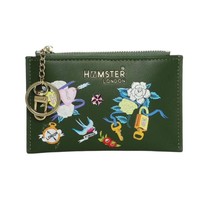 Buy Hamster London Millionaire Victoria Card Case with Zip - Green at ...