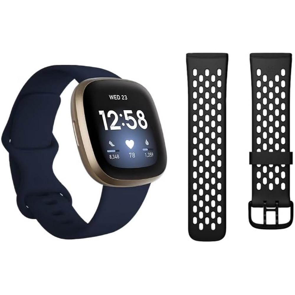 $27/mo - Finance Fitbit Versa 3 Smartwatch Bundle with Small and Large ...