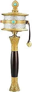 ORICALCHASM Tibetan Handheld Prayer Wheel, Padme Hum Wheel Hand Held ...