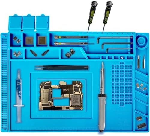 Soldering Mat, Antistatic Repair Mat, 34x23cm Soldering Work Mat with ...