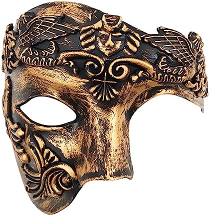 Venetian Half Masks Male PHANTOM MENS MASQUERADE MARDI GRAS VENETIAN
