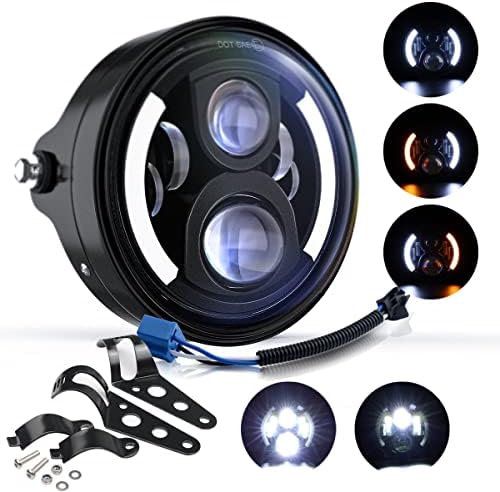Amazon.com: LEDKITO 7 inch LED Motorcycle Headlights Round DOT Approved ...