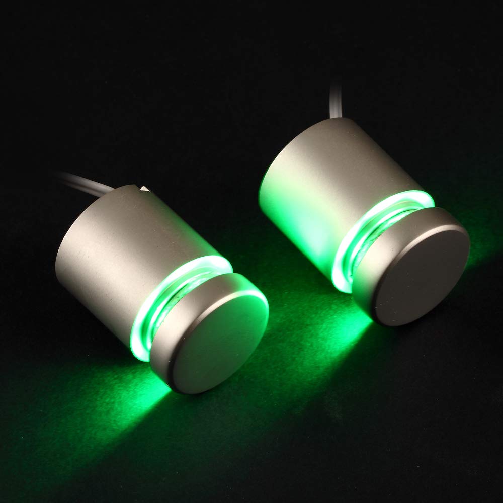 TOPNIKE LED Sign Standoffs 1"×1", Silver Aluminum, Green LED Standoff ...