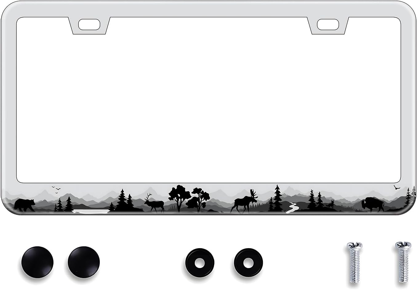 Amazon.com: Wildlife License Plate Frames, Animals Bird Outdoor ...