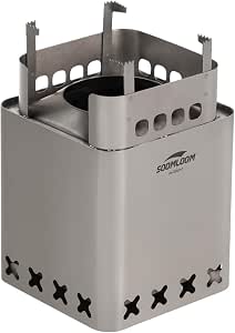 Amazon.com : Soomloom Titanium Camp Stove Secondary Burn Square Fire ...