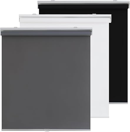 BWEROCIQ Blackout Blinds for Windows Cordless Roller Shades Pull Down ...