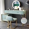 Amazon.com: Green Vanity Desk with Mirror and Lights, Luxury Leather ...