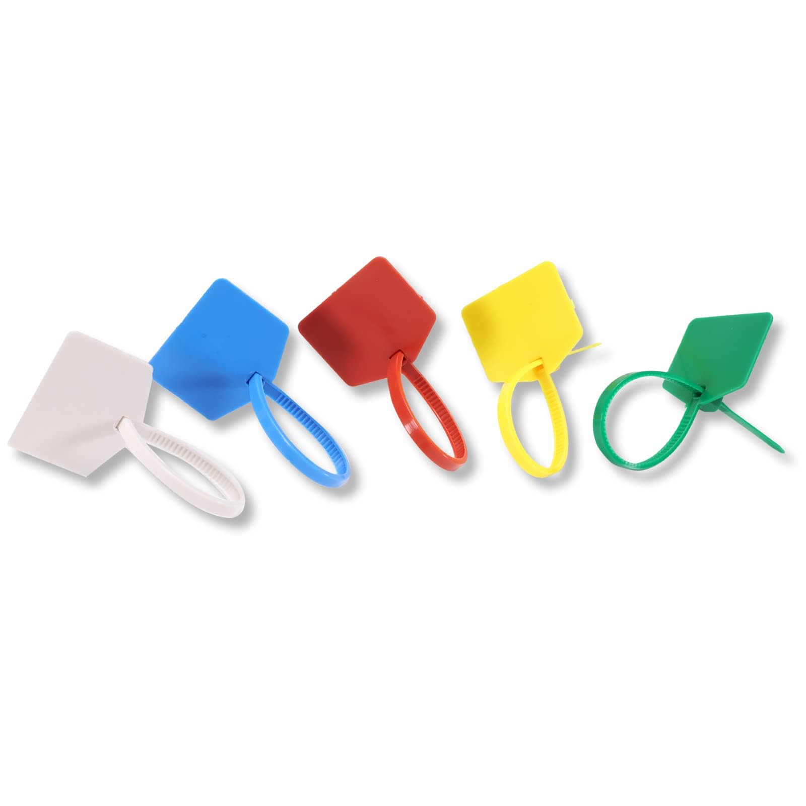 Snapklik.com : 4 In Marker Nylon Cable Ties, Plastic Water Proof Tags ...