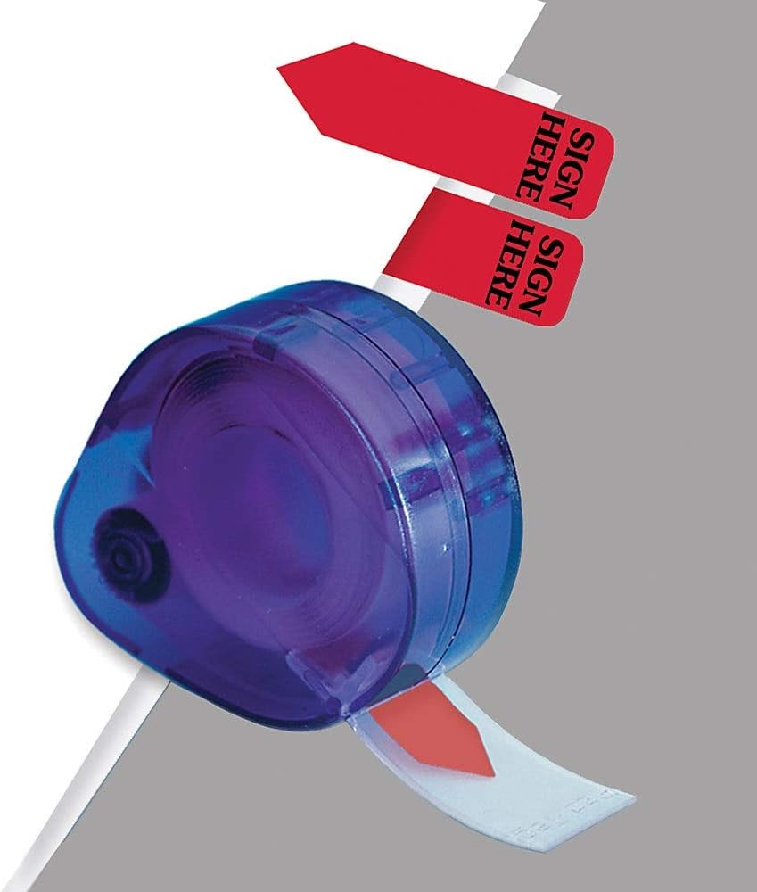 Amazon.com : Redi-Tag Sign Here Reversible Printed Arrow Dispenser ...